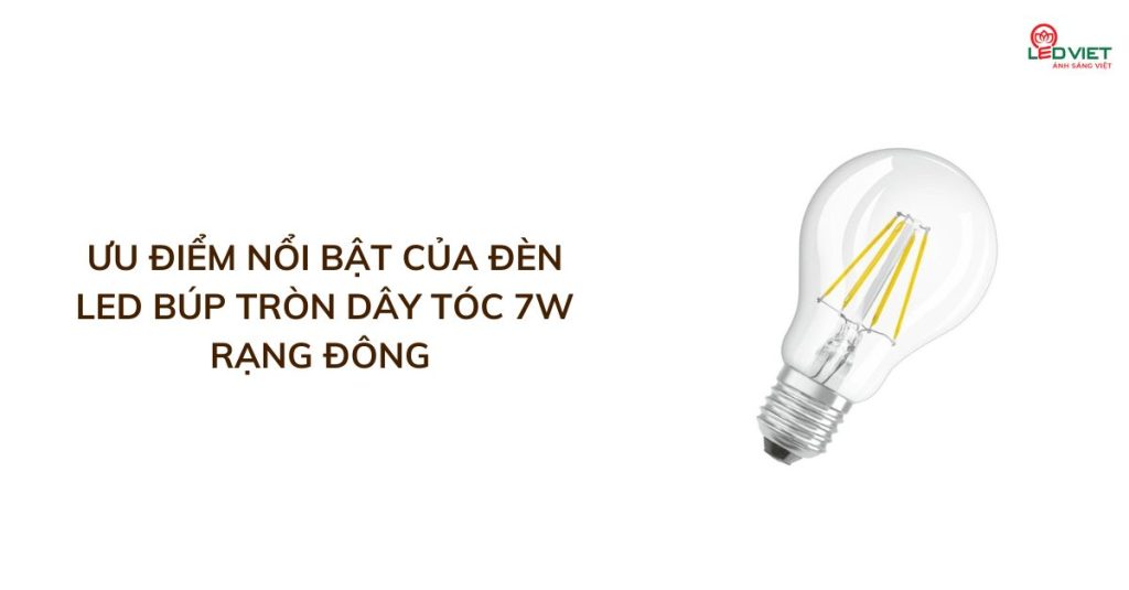 Đèn led búp tròn dây tóc 7W Rạng Đông LED DT A60/7W Dimming