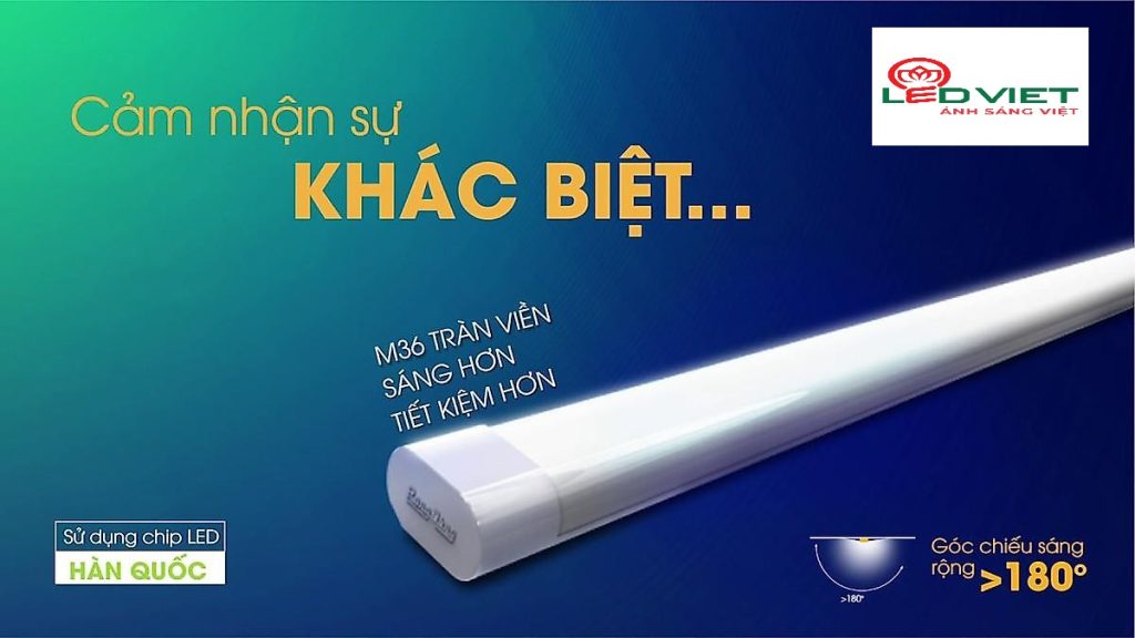 Đèn tuýp led bán nguyệt 1,2m Rạng Đông BD M26 1200/40W
