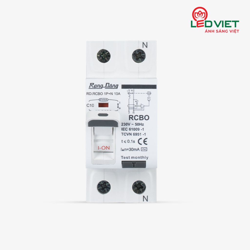 Aptomat chống giật RD.RCBO 1P+N 10A